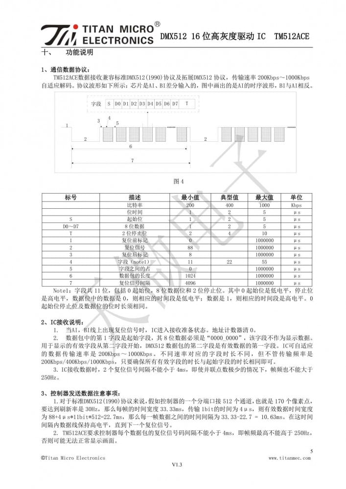 TM512ACE datasheet page 5