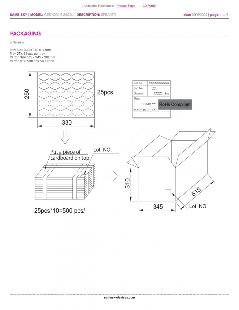 CES-403015-24130L datasheet page 4