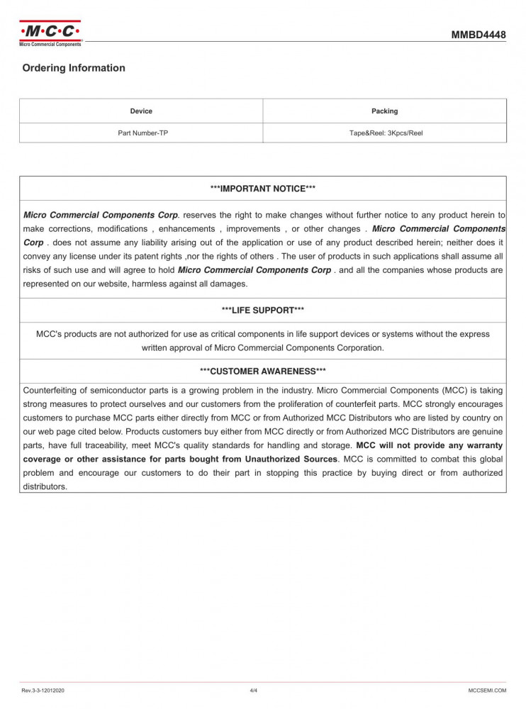 MMBD4448-TP datasheet page 4