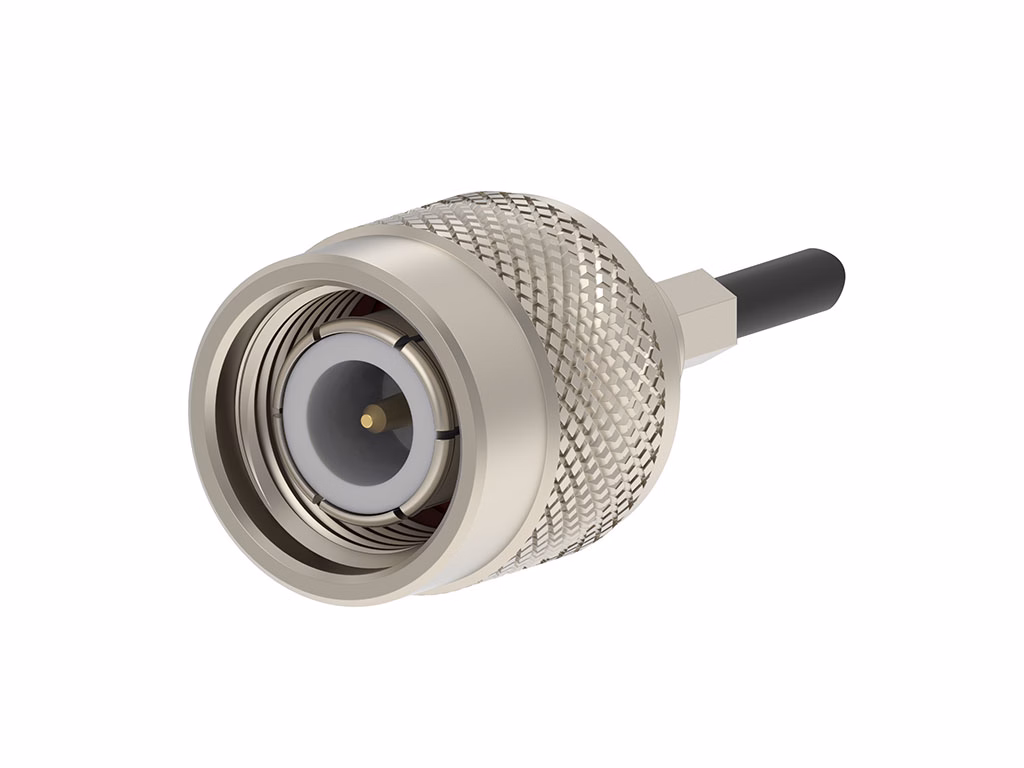 TNC Jack, Straight, PCB Receptacle, Through Hole, Brass Body, Nickel (Ni) Plated, IP68, 50 Ohms