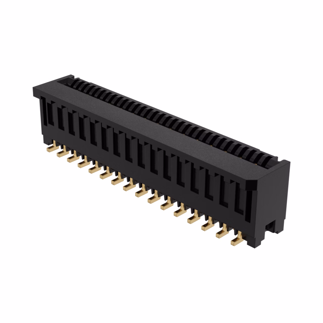 Easy-On FFC/FPC Connector, 0.50mm Pitch, Surface Mount, Vertical, Non-ZIF, Reverse Footprint, Gold Plating, Black, 31 Circuits for sale