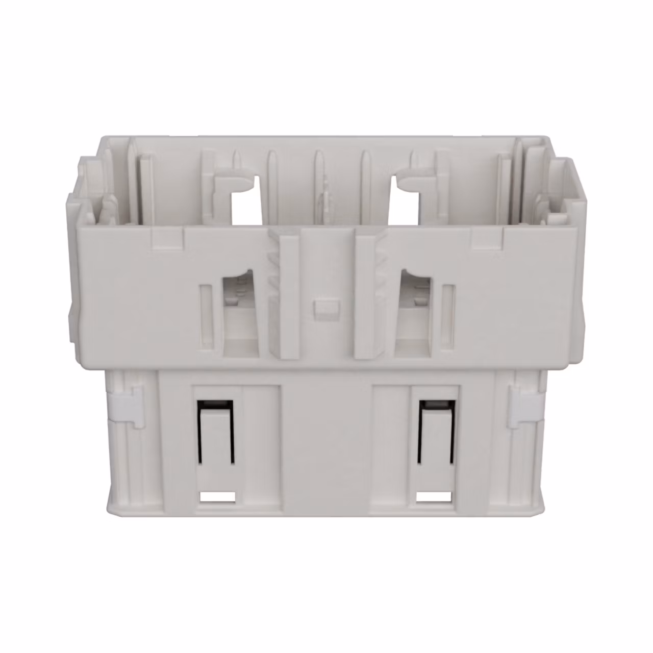 MX-DaSH Unsealed 2x2 Male Connector Assembly, without Wire Dress Cover Latch, Configuration 3, Keying Option B, Natural (White) for sale