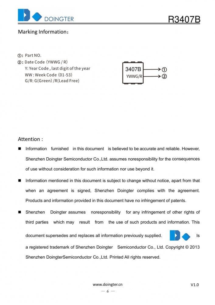 R3407B datasheet page 6