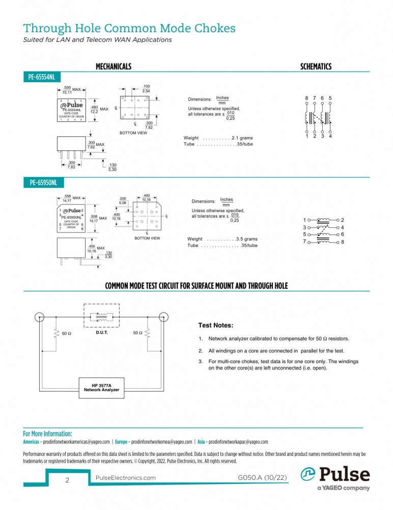 Pulse B2005NL datasheet page 2