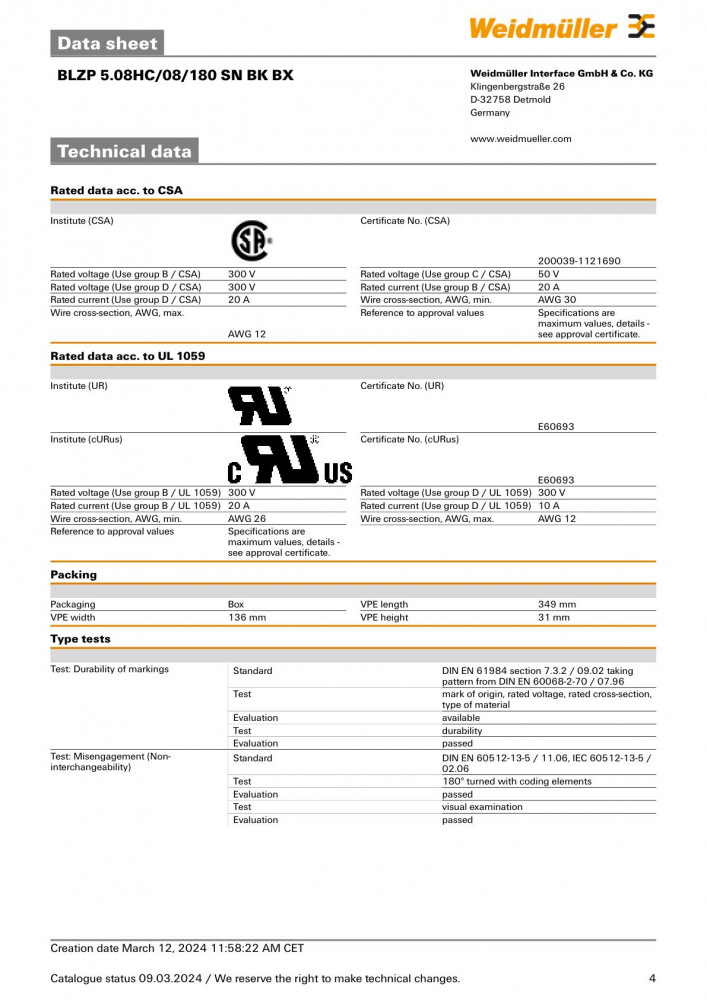 Product technical document page 4