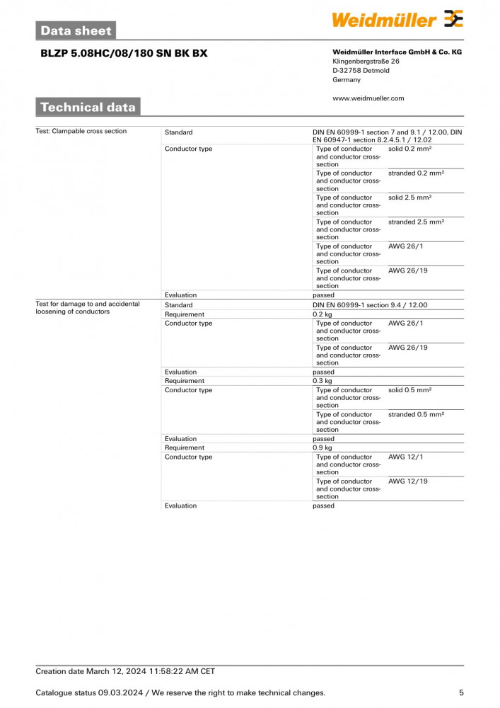 Product technical document page 5