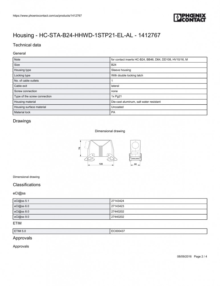 Phoenix Contact 1412767 product catalog page 2
