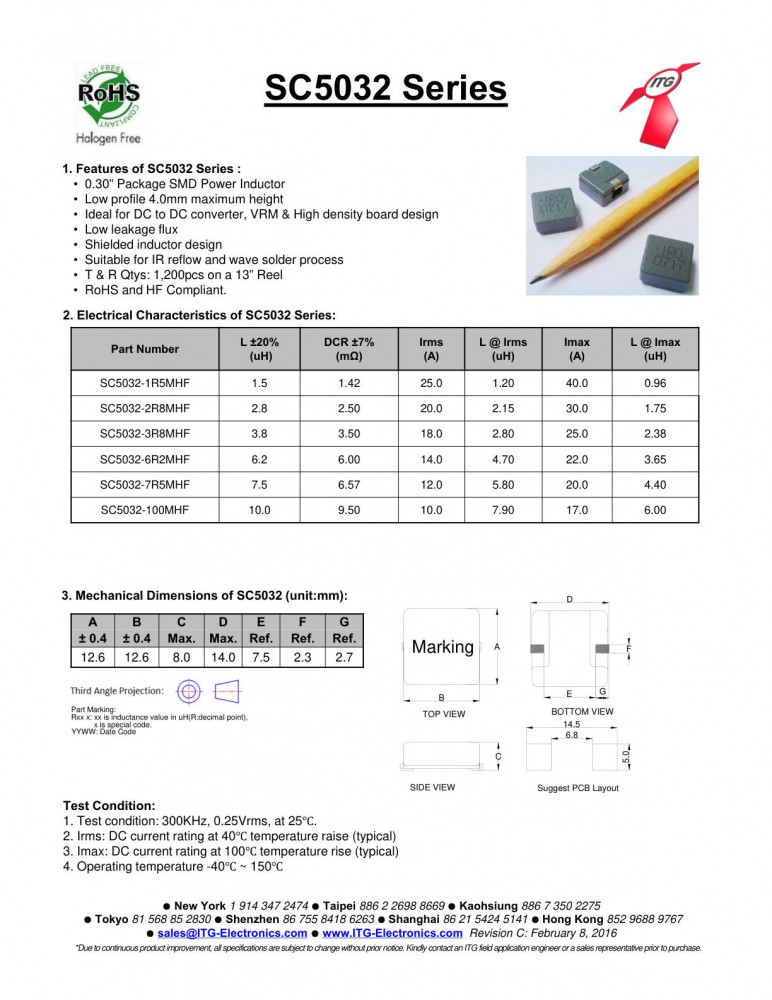 ITG Electronics SC5032 document page 1