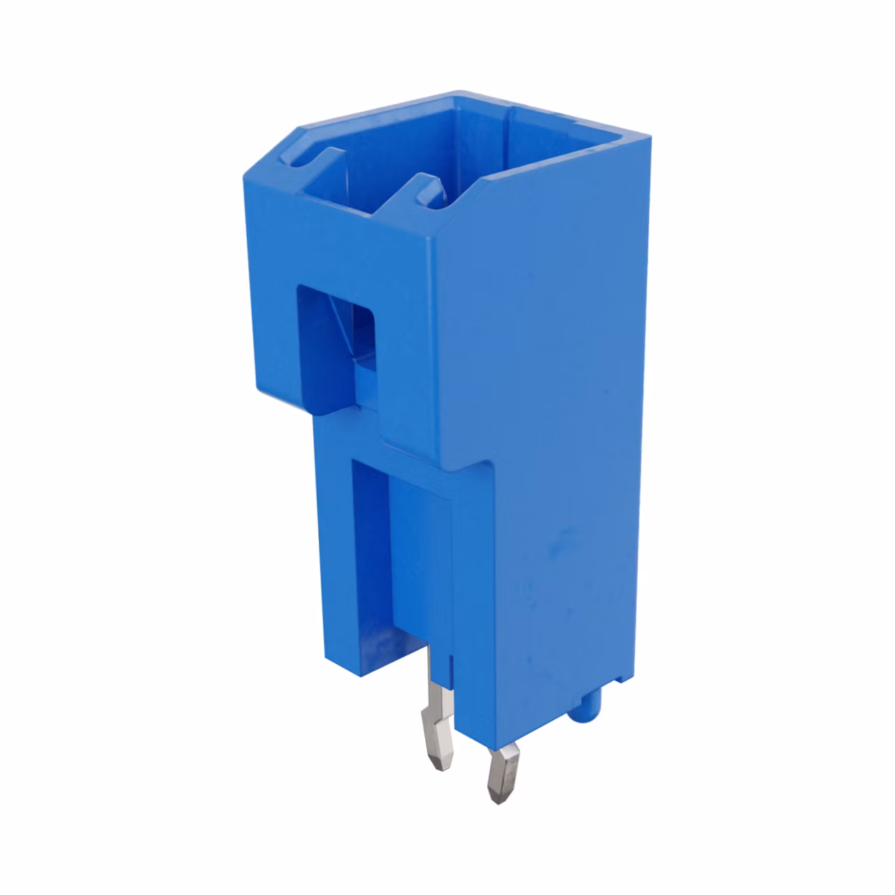 2.00mm Pitch MicroTPA Wire-to-Board Header, Vertical, High Wall Type, Kinked PC Tail, with Inner Positive Lock, 2 Circuits, Blue for sale