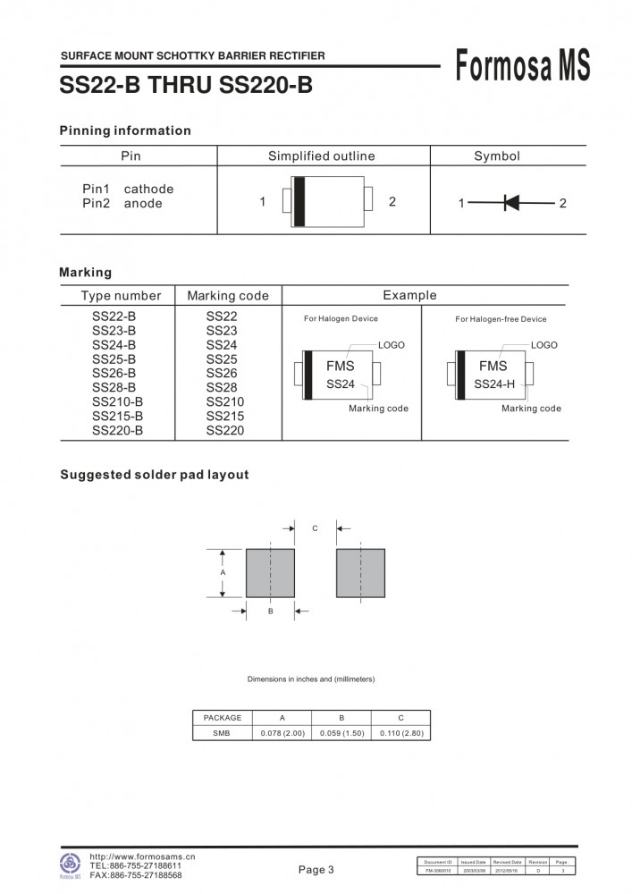 SS24-B datasheet page 3