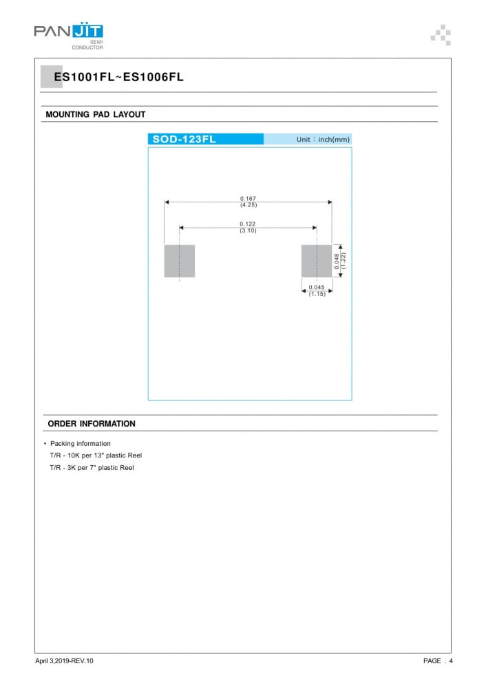 PANJIT ES1002FL datasheet page 4