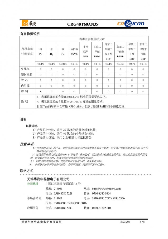 CRG40T60AN3S datasheet page 8