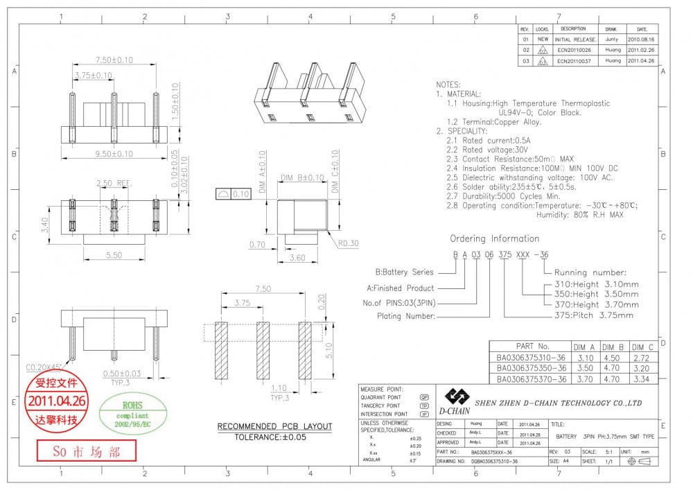 D-CHAIN BA0306375310-36 technical drawing