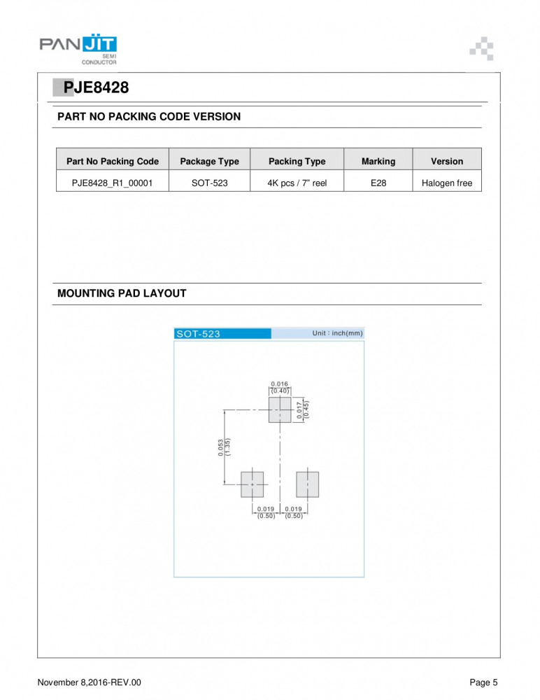 PJE8428 datasheet page 5