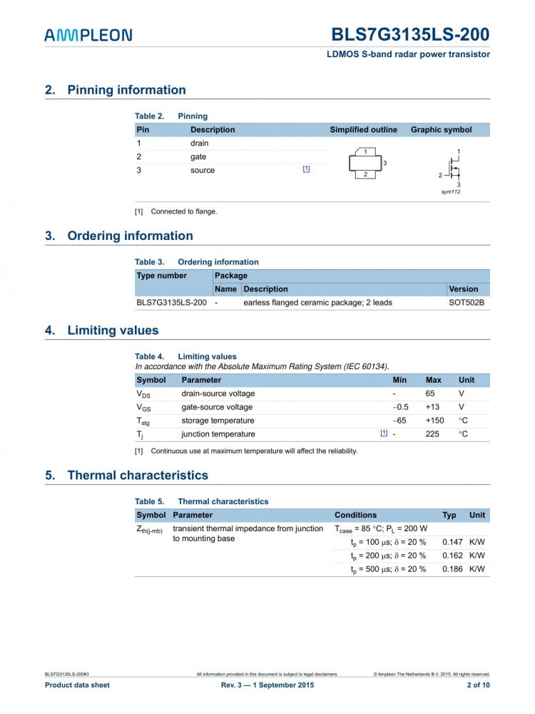 BLS7G3135LS-200U datasheet page 2