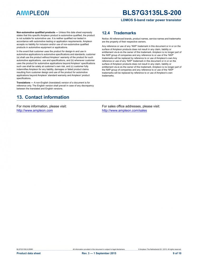 BLS7G3135LS-200U datasheet page 9