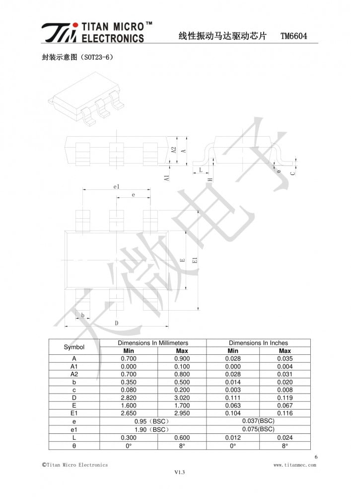 TM6604 datasheet page 6