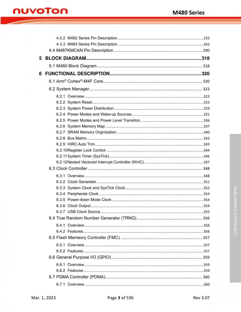 M480 datasheet page 3