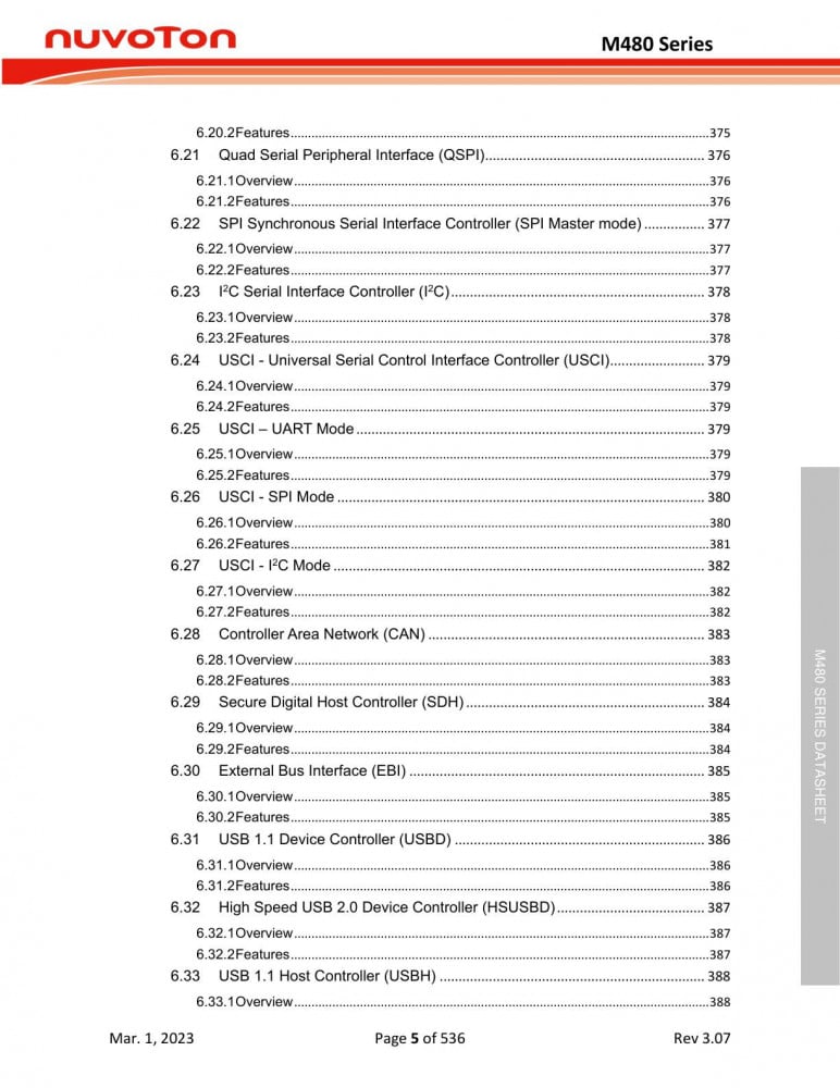 M480 datasheet page 5