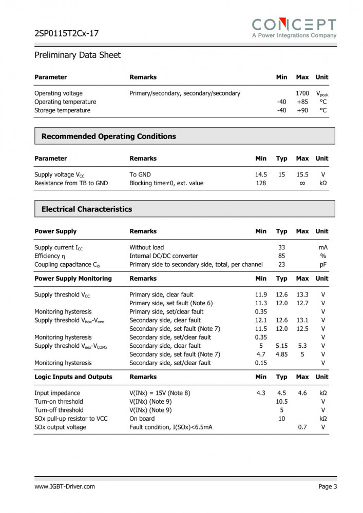 2SP0115T2C0-17 datasheet page 3