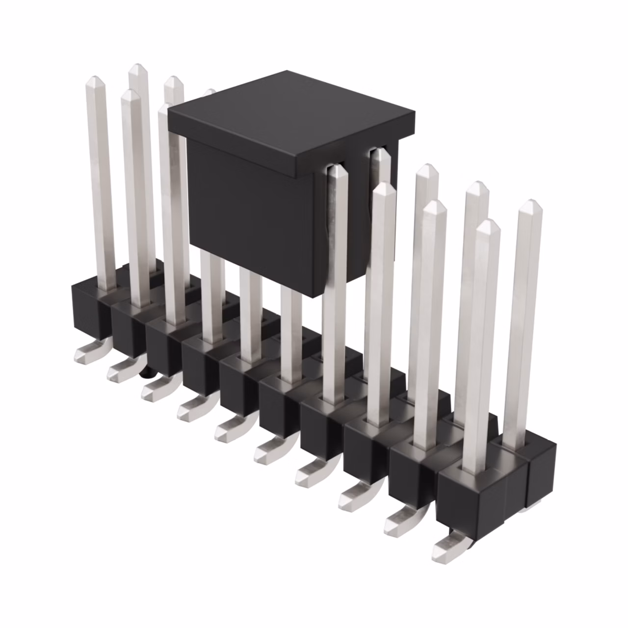C-Grid Header, 2.54mm Pitch, Surface Mount, Dual Row, Vertical, 20 Circuits, Tin (Sn) Overall Plating, with Cap and Peg, Tube Packaging, Lead-Free for sale