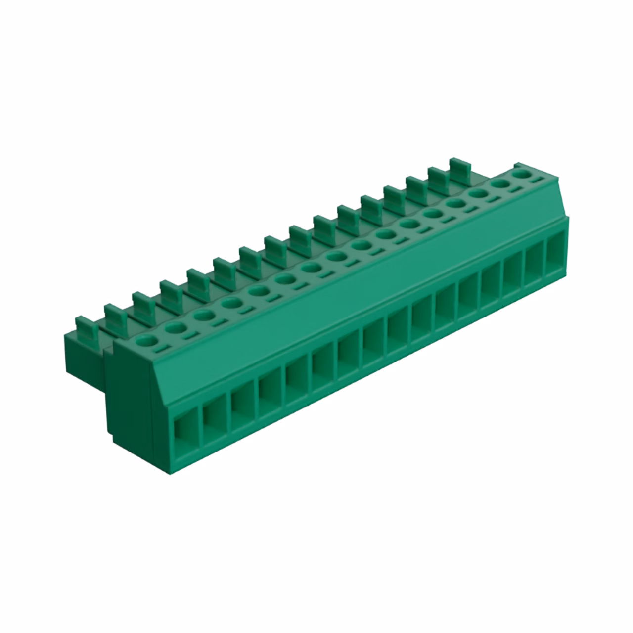 3.50mm Pitch Eurostyle Horizontal Plug, Green Housing, 16 Circuits for sale