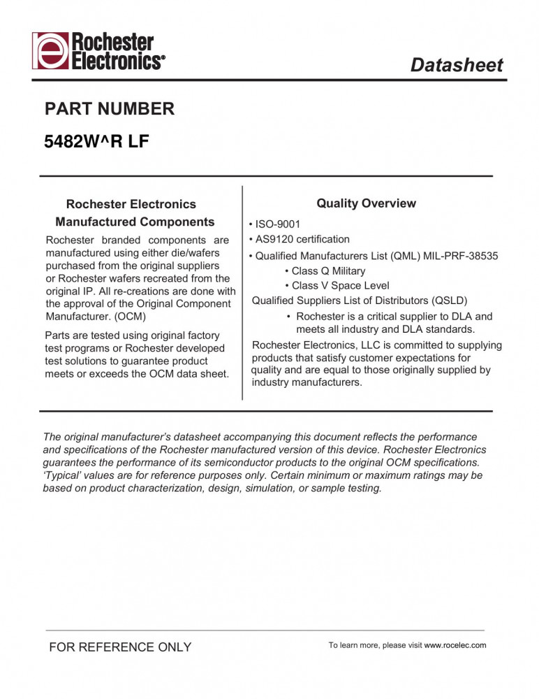5482W/R LF datasheet page 1