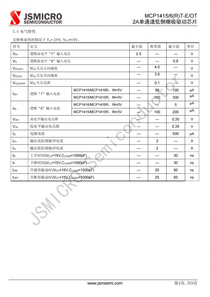 MCP1415T-E/OT-JSM datasheet page 4