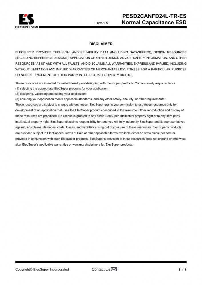 PESD2CANFD24L-TR-ES datasheet page 8