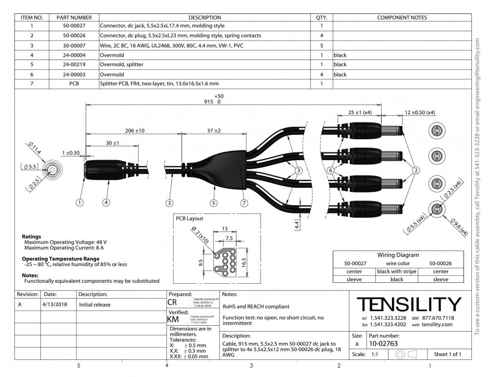 Tensility International 10-02763 product drawing