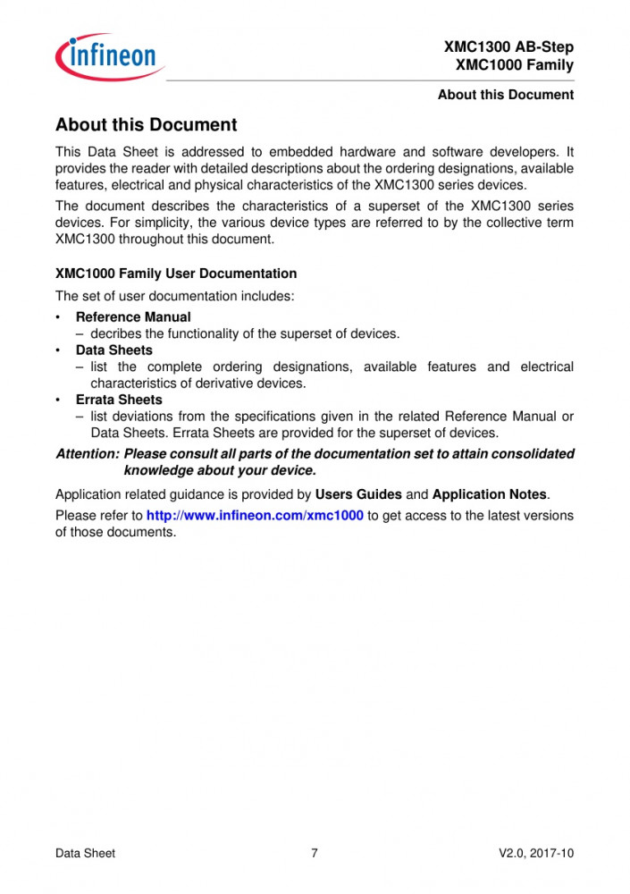 XMC1300 datasheet page 7