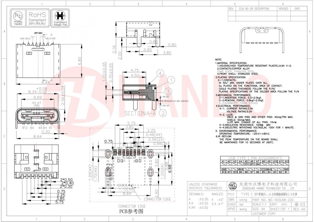 MC-403L68-Z20 technical drawing page 3