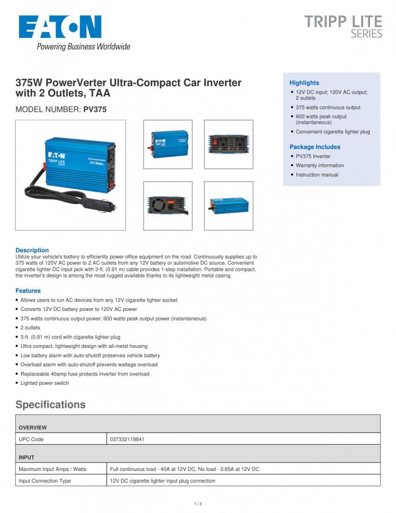 PV375 document page 1