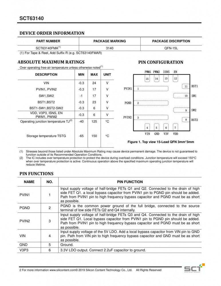 SCT63140FMAR datasheet page 2