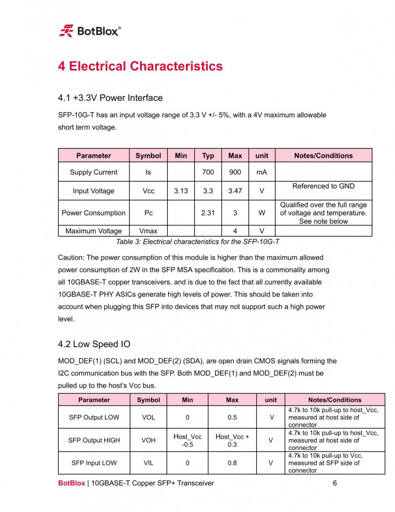 SFP-10G-T datasheet page 6