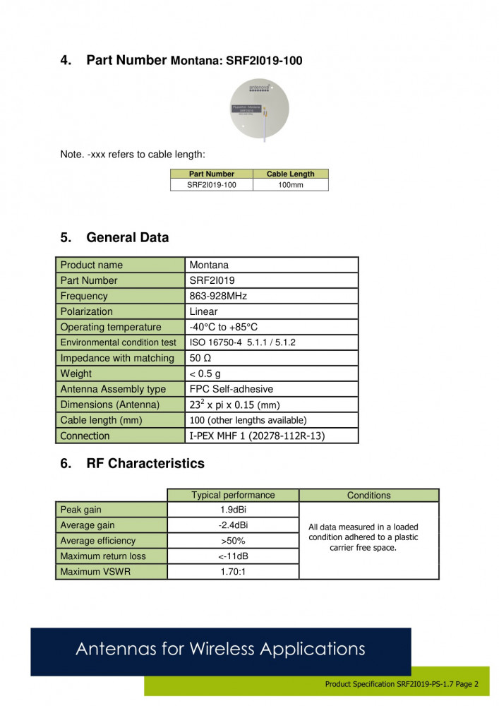 SRF2I019-200 datasheet page 2