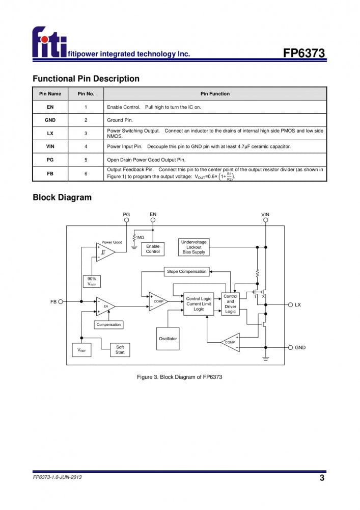 FP6373 datasheet page 3