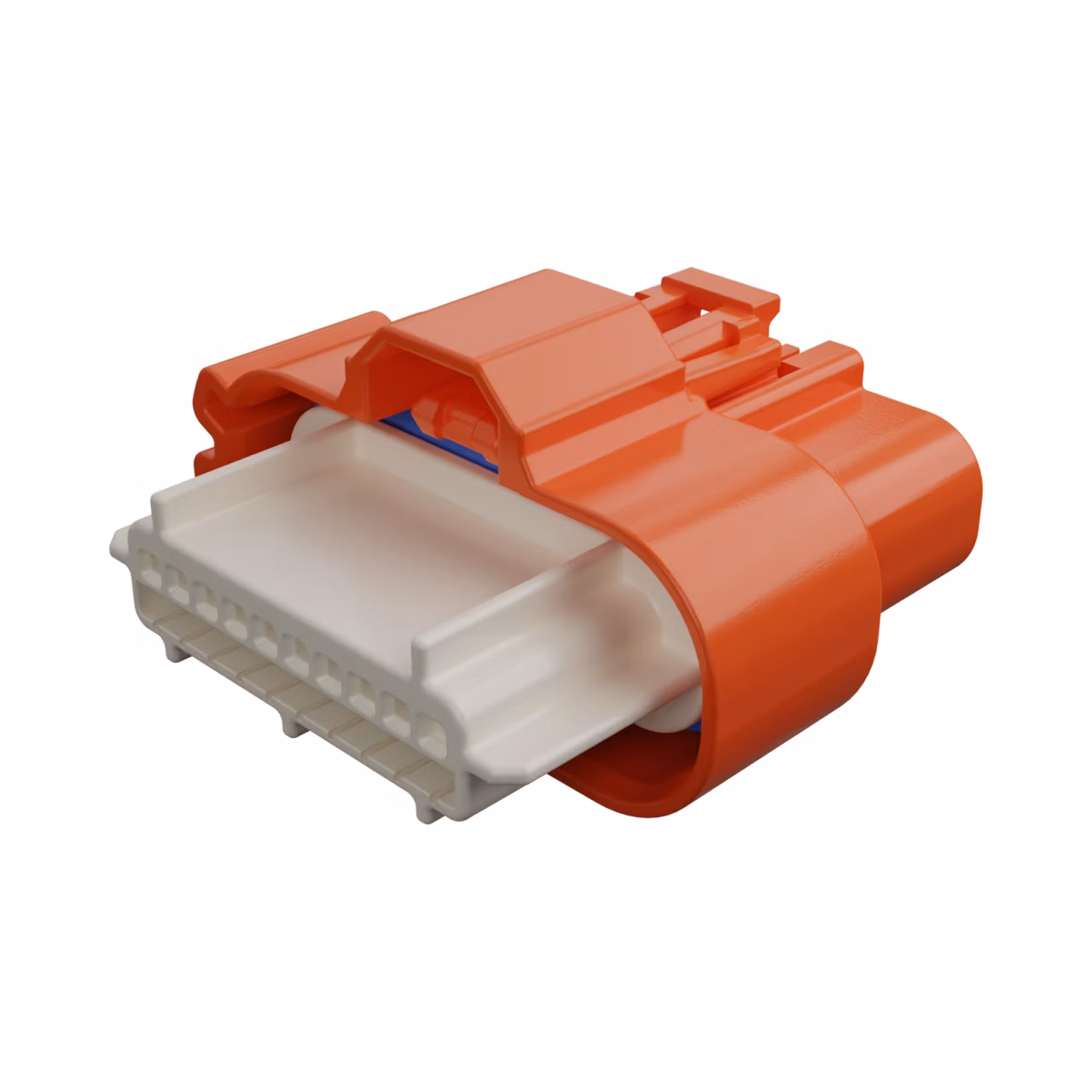 Squba Sealed Receptacle Assembly, 1.80mm Pitch, Single Row, 10 Circuits, Orange for sale
