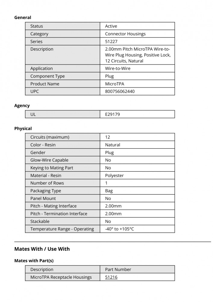 Technical document page 2 for product reference