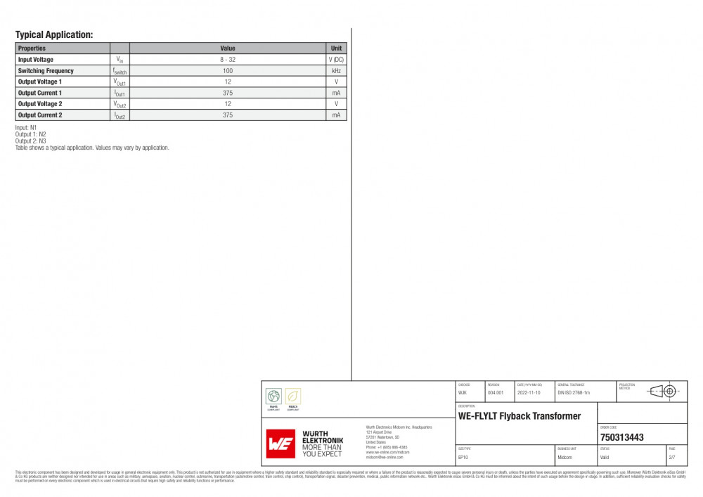 750313443 datasheet page 2