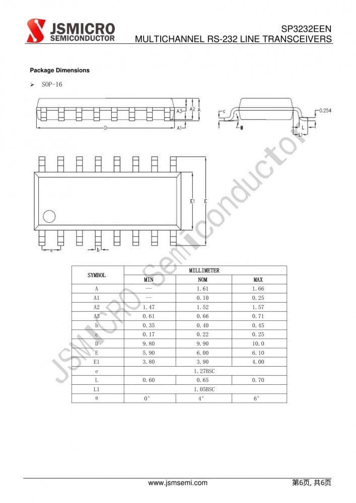 SP3232EEN datasheet page 6