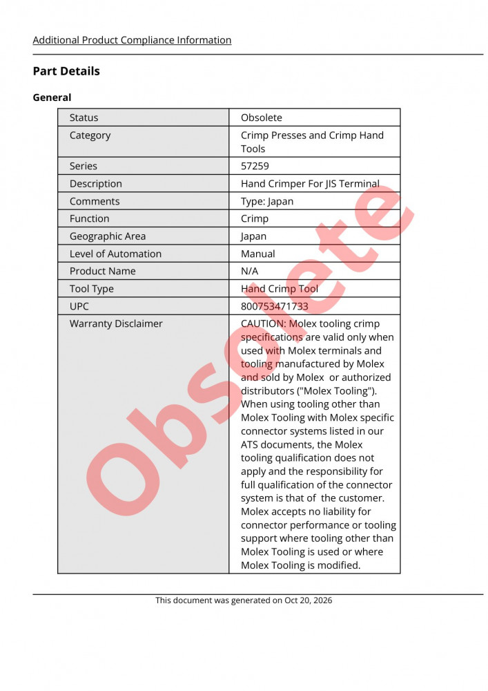MOLEX product documentation preview, page 2