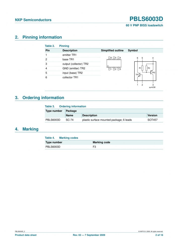 PBLS6003D-QX datasheet page 3