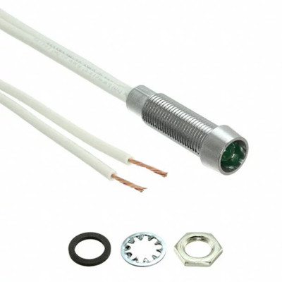 LED Panel Mount Indicator Red .315″ Round 125V Wire Leads Watertight