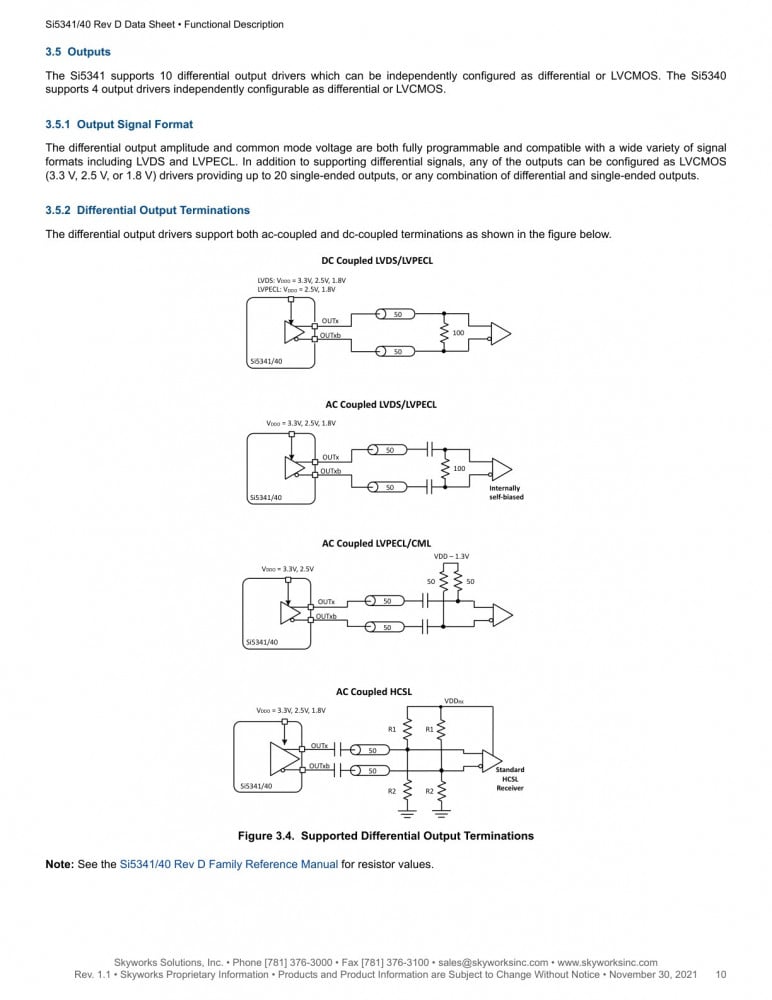 SI5341 Rev D datasheet page 10