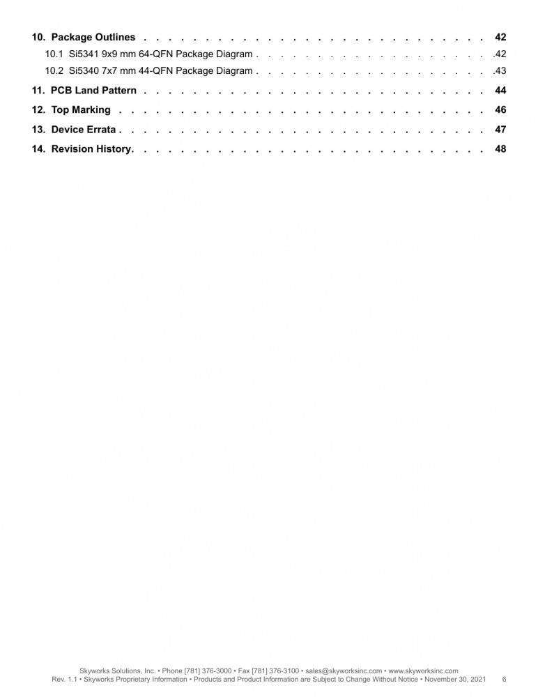 SI5341 Rev D datasheet page 6