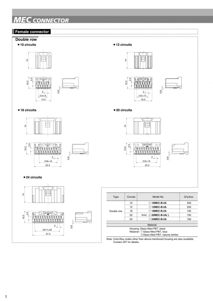 JST MEC connector documentation page 3