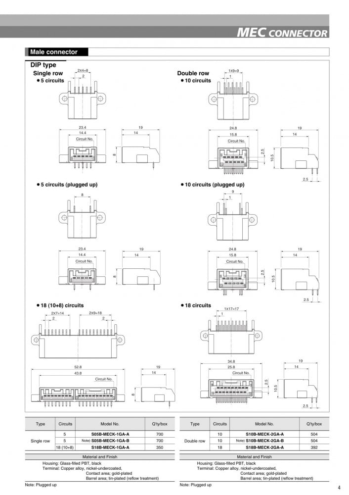 JST MEC connector documentation page 4