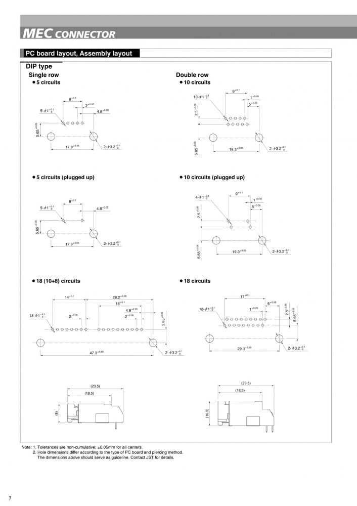 JST MEC connector documentation page 7