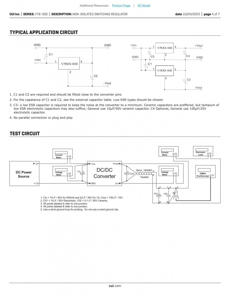 CUI V7809-500 datasheet page 4